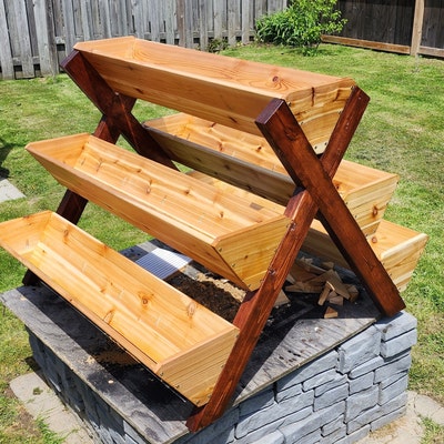 5 Box Tier Planter Plans, Multi-tier Planter, Fence Picket Planter ...