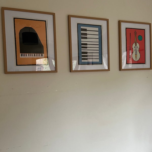 Set of 3 Music Prints, Music Poster, Music Print, Musical Wall Art ...