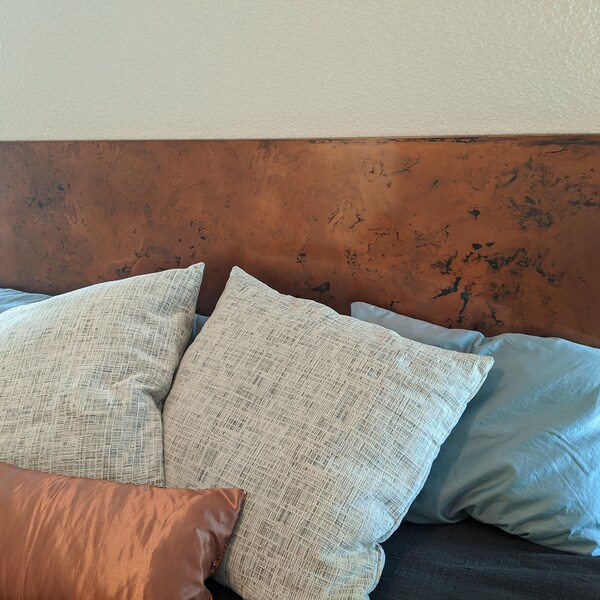 Aged Copper Headboard, King Size Headboard, Contemporary Modern ...