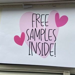Free Samples Inside Sticker PNG, Small Business Shop Labels, Purple ...