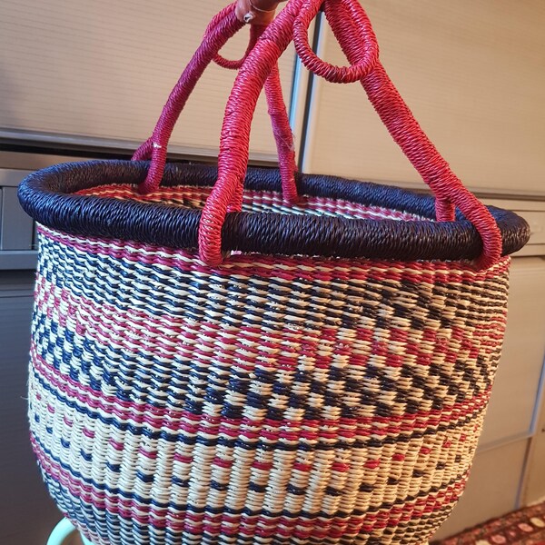 Bolga Basket,basabasa Pot Basket,large Basket African Market Basket ...