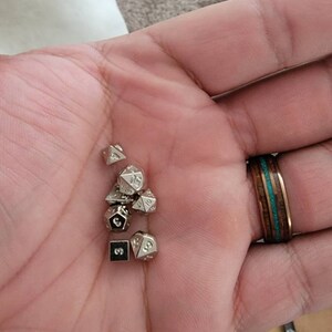 7-die Metal Micro Dice Set for D&D Dungeons and Dragons - Etsy