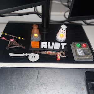 Rust Game Logo Gamer Room Desk Decor - Etsy