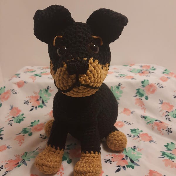 Rottweiler Dog Crochet Pattern/ Amigurumi Tutorial Plushie Dog/ Crochet ...