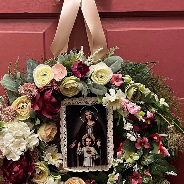 Mother's Day Wreath, Catholic Wreath, Mary, Blessed Mother, Our Lady ...