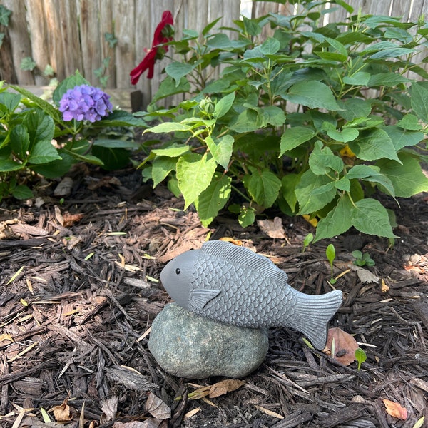 Fish Statue, Concrete Garden Figure, Concrete Fish, Cement Fish, Garden ...