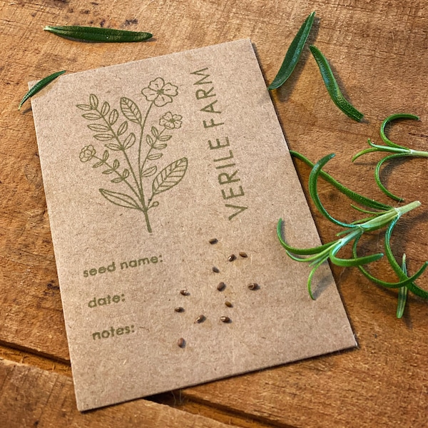 Seed Packet Stamp | Seed Labeling Stamp | Fill in the Blank Rubber ...