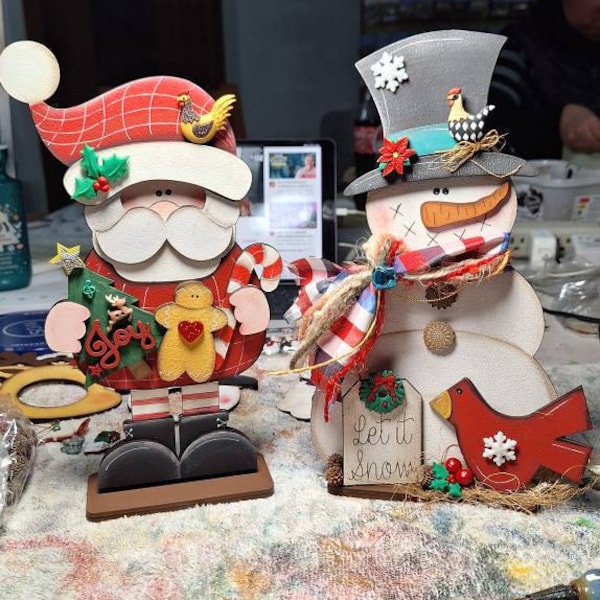 Standing Snowbird Snowmen SVG | Snowman Laser Cut File Let It Snow ...