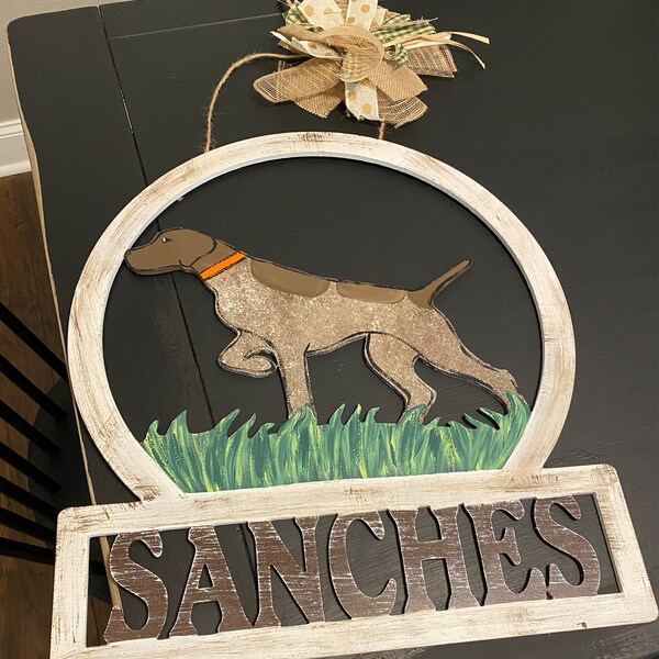 GSP Home Decor | GSP Door Hanger | German Shorthaired Pointer Family ...