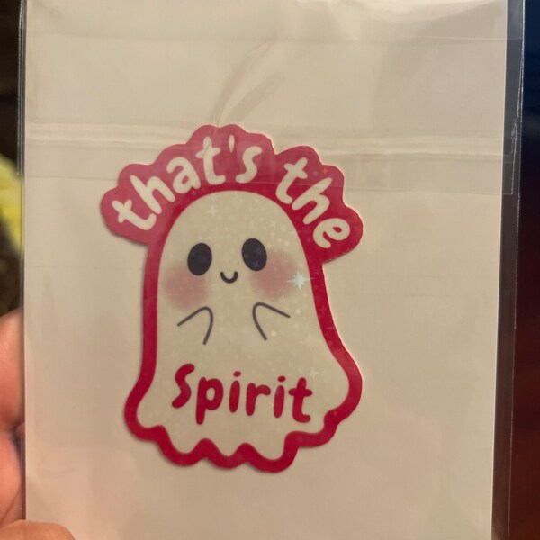 That’s the Spirit Ghost Sticker Funny Quote Stickers | Laptop Sticker ...