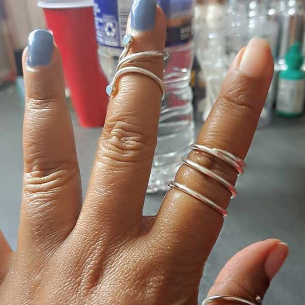 Sterling Silver Spiral Finger Splint Ring: Handmade Finger Support - Etsy