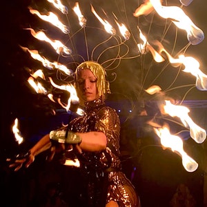 Fire Headdress Fire Headpiece Fire Crown Performance | Etsy