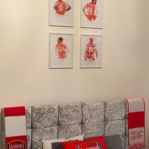 Arsenal Invincibles Art Prints Set of 4, Football Art, Mancave Decor ...