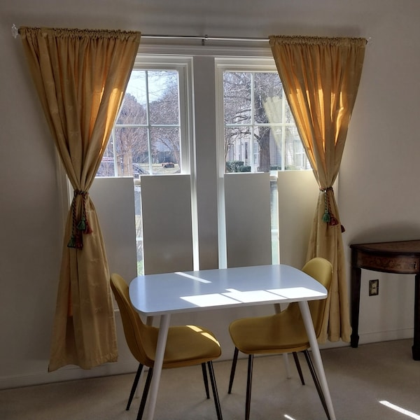 Oval Dining Table 2 Person Dinner Table, Narrow Solid Oak Wood Dinner ...