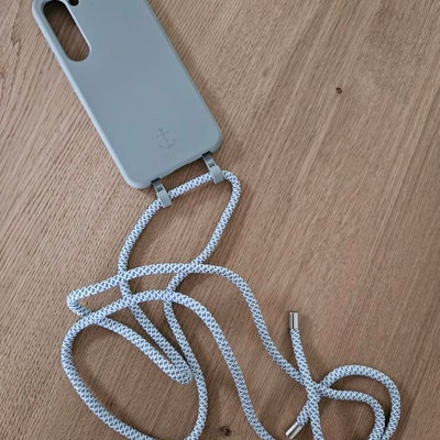 Mobile Phone Case HEAVEN BLUE With Mobile Phone Strap Macrame SKY boho ...