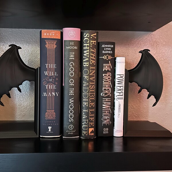 Bat Wings Bookshelf Peek Out Sign Bookshelf Decoration Library Book ...