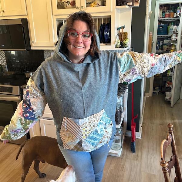 Oversized Hoodie PDF Sewing Pattern, Custom Hoodie Design, DIY Hoodie ...