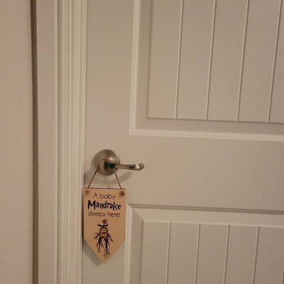 Hand Painted Baby Mandrake Sign Nursery Decor Tiny Crib - Etsy