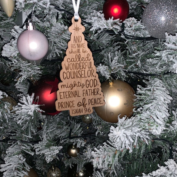 Names of God Tree Decoration | Isaiah 9:6 | This Little L | Christian ...