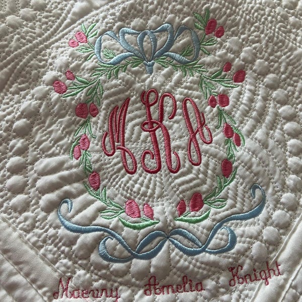 Secret Garden Heirloom Crest Machine Embroidery Design - Etsy