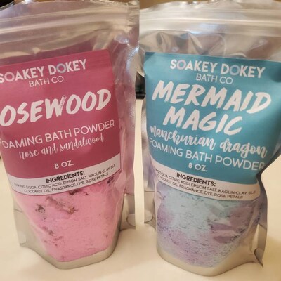 Foaming Bath Powder, Fizzy Bath Soak, Bath Salt, Bath Bomb Powder, Bath ...