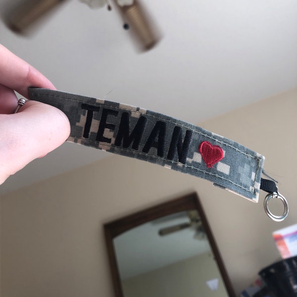 Military Name Tape Bracelet- W/ Heart!! (any Branch!) Army Navy Air ...