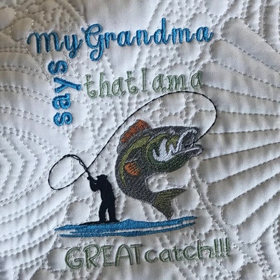 Fishing Machine Embroidery Design - Etsy