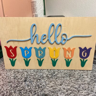 Hello Spring SVG Spring Svg Spring Flower Svg Tulip Svg Hello Spring Cutting File Spring Cutting ...