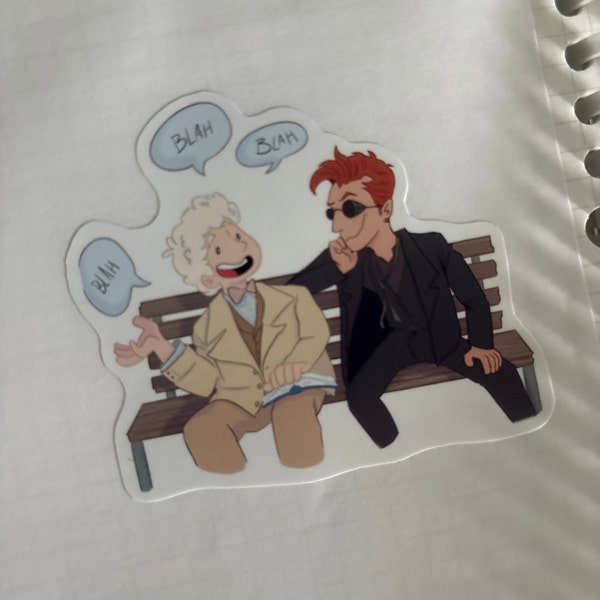 Good Omens (aziraphale & Crowley Bench) Sticker - Etsy