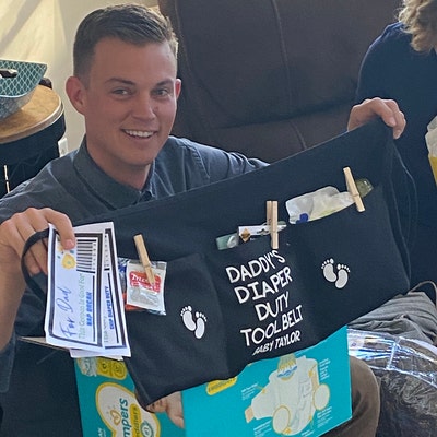 Daddy Diaper Duty Tool Belt New Dad Gift Baby Shower Dad Survival Kit ...