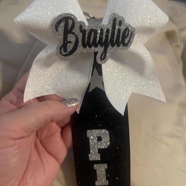 Pin Me Cheer Competition Tag Ribbons, Customizable Glitter Colors + Add ...