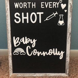 IVF Letter Board Icons French Fries Pineapple Shot Rainbow, Test Tube ...