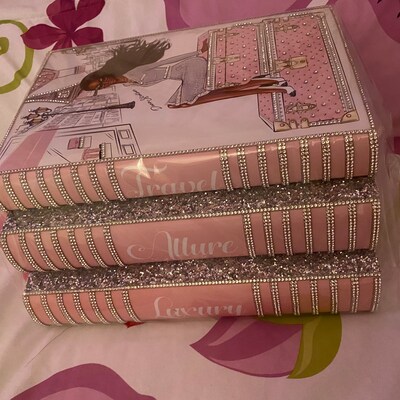 Black Queen Luxury Bling Glam Book Stack Stack of 3 Black/gold Boss ...