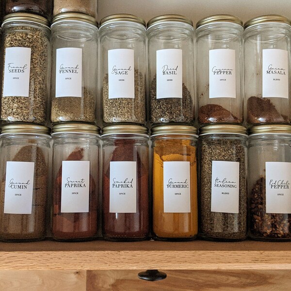 Minimalist Pantry Labels • Minimalist Labels • Spice Labels • Farmhouse ...