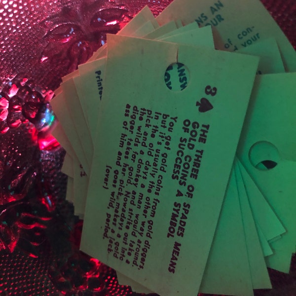 Vintage Fortune Teller Tickets - Set of 20 - Tarot Swami Cards, Paper ...