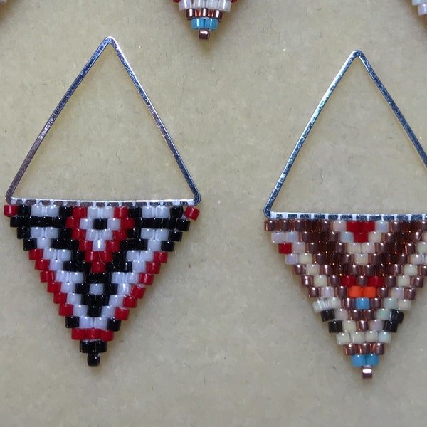 Wild Pony Earrings "apache Trail" 24mm Brick Stitch or Peyote Stitch ...