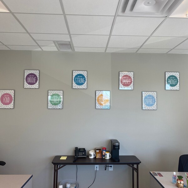 Playroom Wall Art Set, Positive Affirmations for Kids, Playroom Decor ...