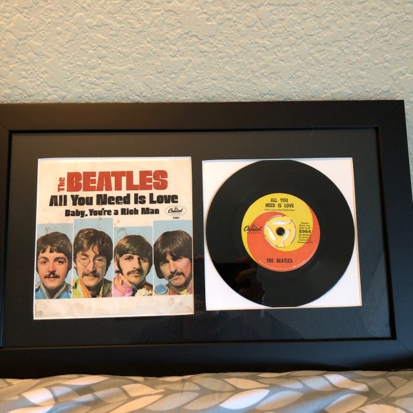 45 Rpm Record Picture Frame Displays Sleeve and 7" Vinyl - Etsy