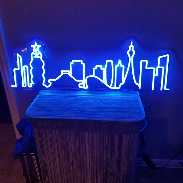 Custom City Skyline Neon Sign: NYC, San Francisco, Chicago Cityscape - Etsy
