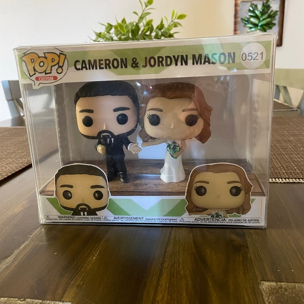 Two Custom Pop Figures + Custom Pop Box, Wedding Cake Toppers ...