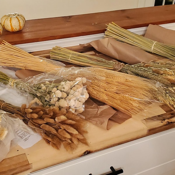 Dried Bunch of 100 Pencil Cattails, Mini Cattails, Fall Decor, Autmun ...