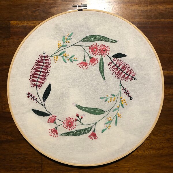 Australian Natives Wreath Embroidery Tutorial + Pattern by Lily ...
