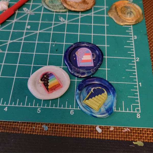 Moon Rose Wax Seal Stamp, Pearl Stamp, Sea Snail Wax Seals for ...