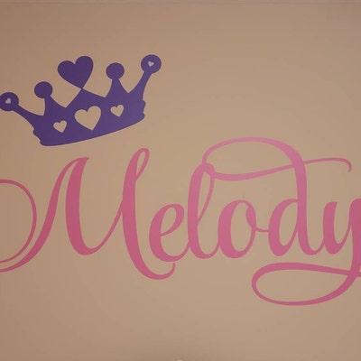 Personalized Wall Decal Girl Name Wall Decal Princess Nursery Wall ...