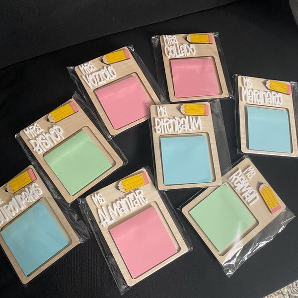 Teacher Appreciation Gift, Personalized Teacher Gift, Sticky Note ...