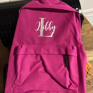 Personalised Initial Name Backpack for Kids, Custom Name Back Pack for ...