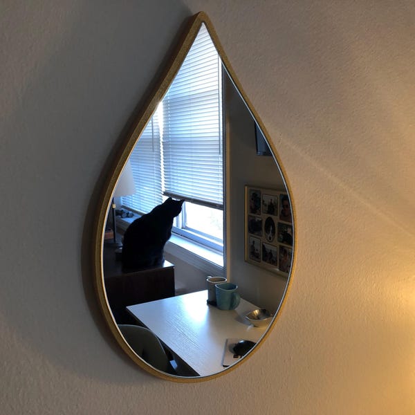 Modern Raindrop Wall Mirror, Unique Bathroom Mirror, Irregular Mirror ...