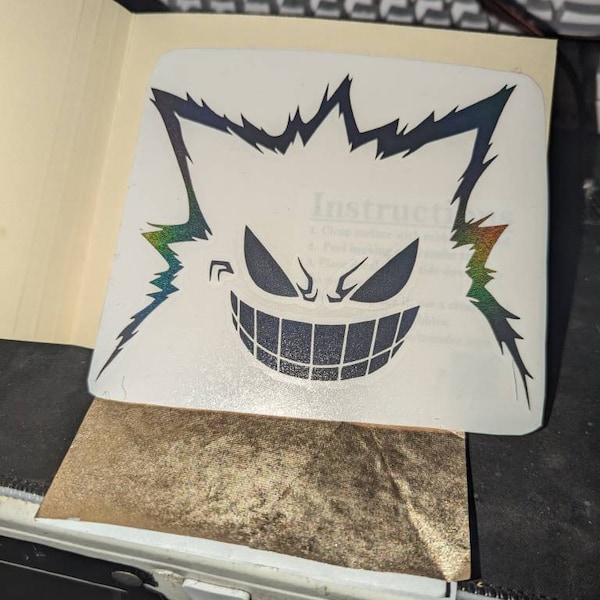 Gengar PKM Decal Car, Truck, Windshield, Laptop, Vinyl, Holographic, Decal, Accessories, Gifts ...