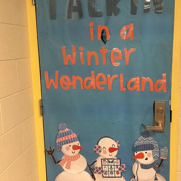 Winter Wonderland Snowman Bulletin Board Kit for Speech Therapy ...
