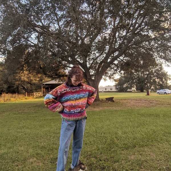 Hand Knitting Pattern -the Jupiter Jumper - Etsy